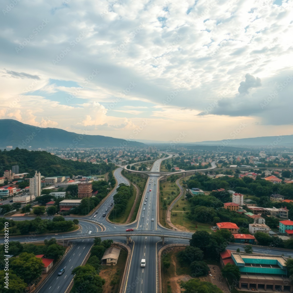 Aerial view of the popular border crossing of laredo texas and nuevo ...