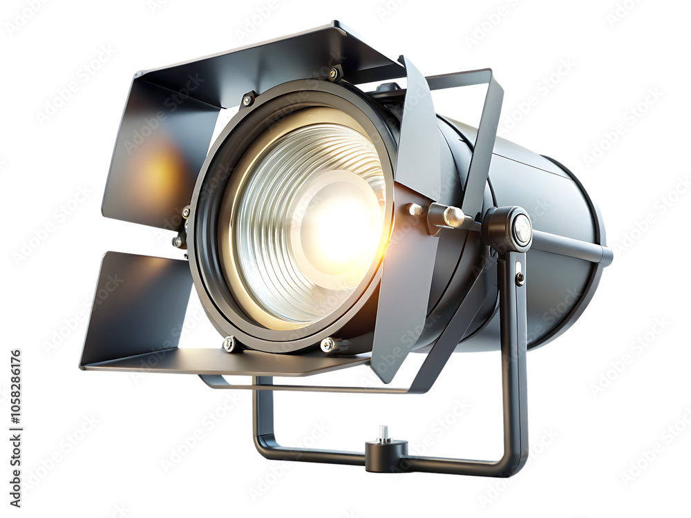 Tv studio spot light isolated on white background as transparent. PNG ...