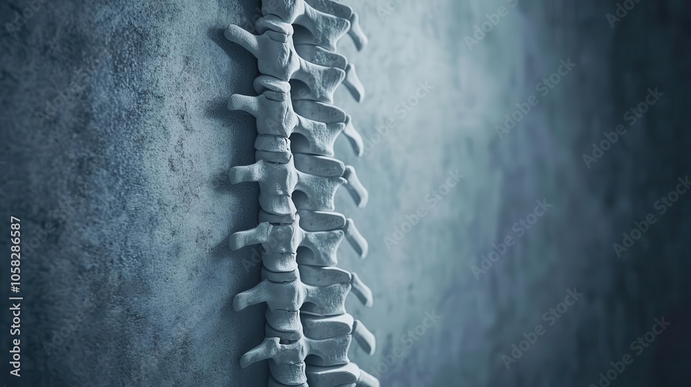 Lower back pressed against wall, posture arched, spine pain, chronic ...