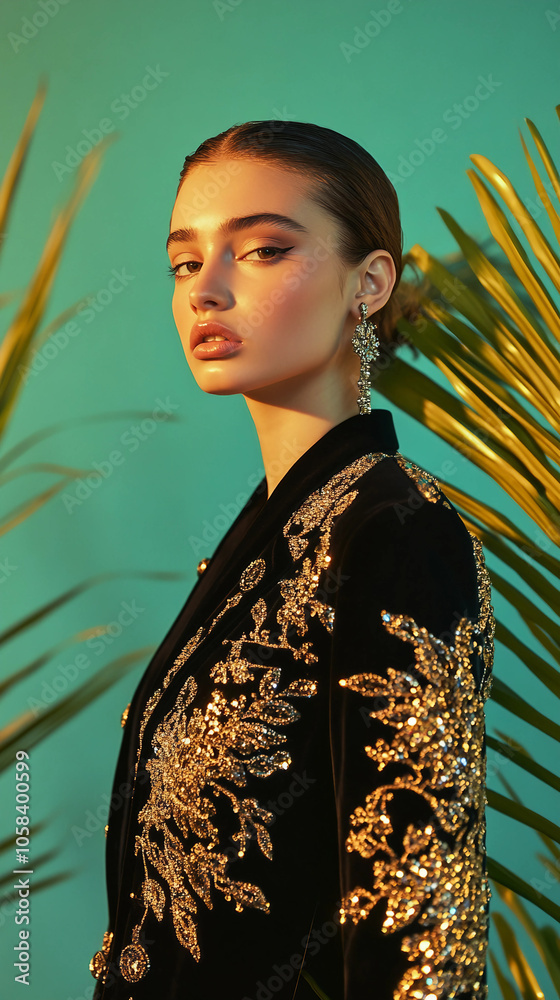 Genuine Photographs of Elite Female Models on a Verdant Backdrop ...