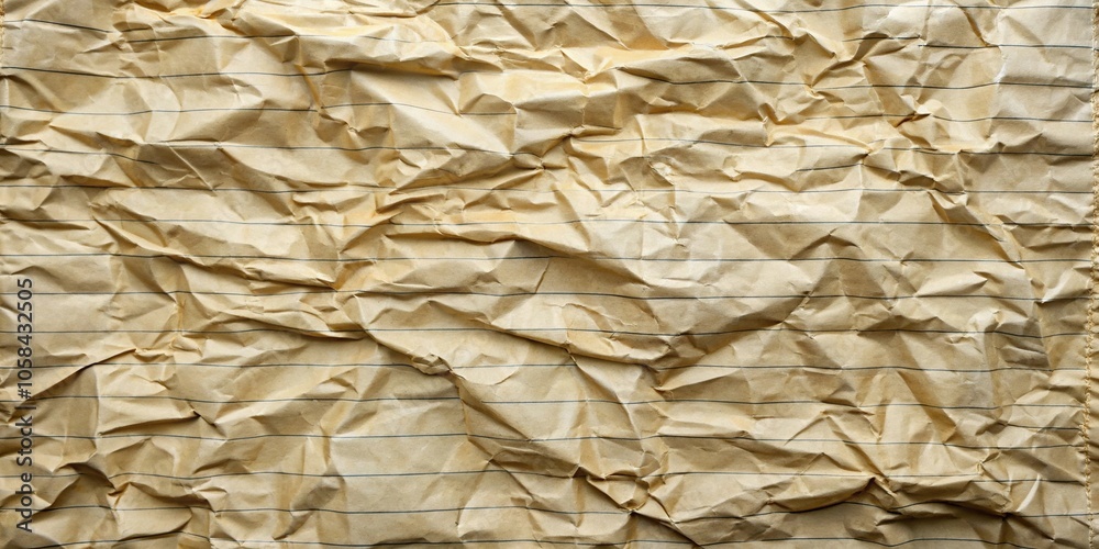 Crumpled paper texture with scattered creases and folds, resembling ...