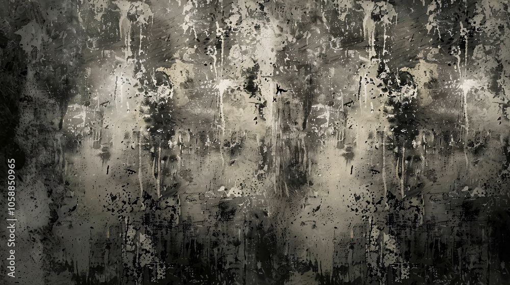 Scary, horror-themed background wallpaper with grey, black, beige, and ...