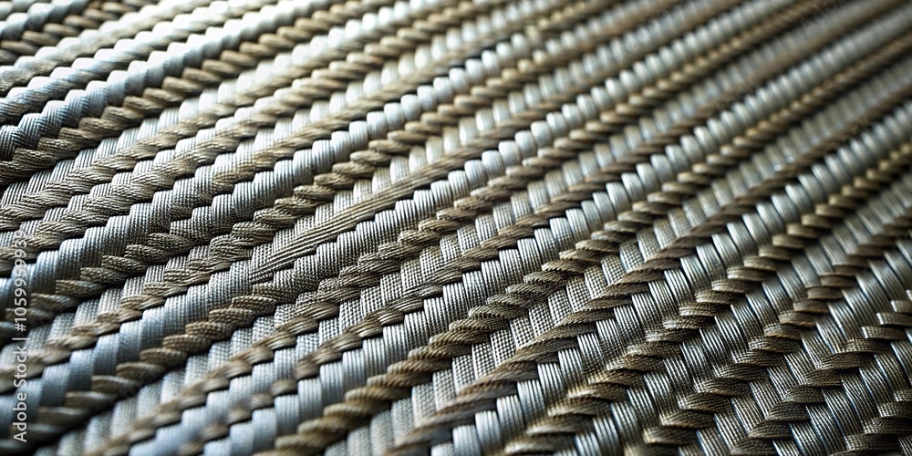 Lightweight woven fabric with parallel rows of carbon fiber-like ...