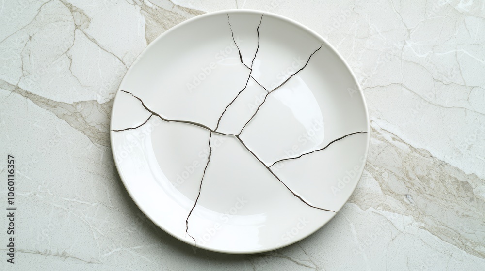 Symbolic Representation of Food Insecurity - Cracked Plate Reflecting ...