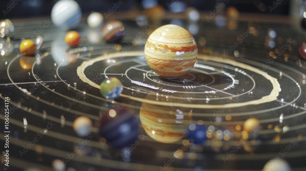 A largescale model of the solar system allowing visitors to see the ...