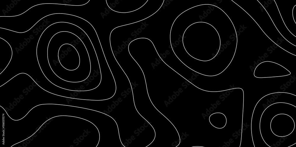 Abstract design with seamless pattern with lines topographic map. Ocean ...