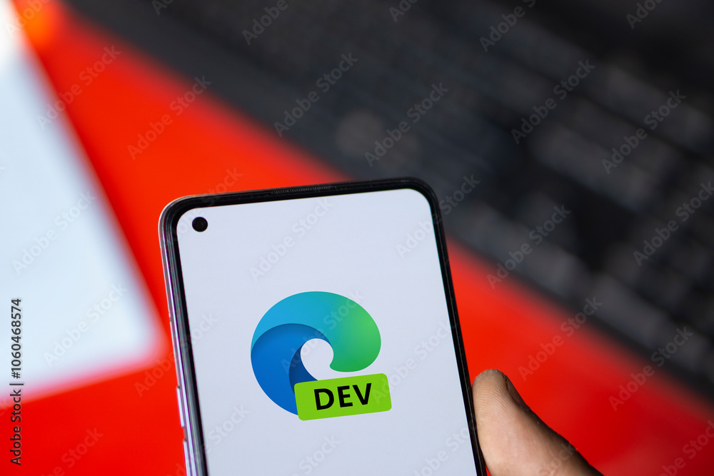 Dhaka, Bangladesh- 02 Nov 2024: Microsoft Edge Dev logo is displayed on ...