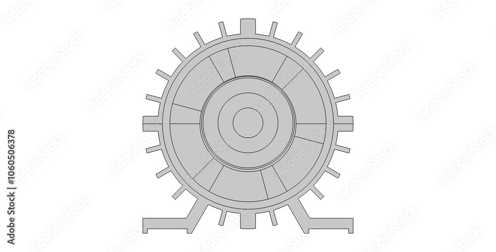 Computer 3d modeling of motor using computer aided design system. Engine model. Educational ...