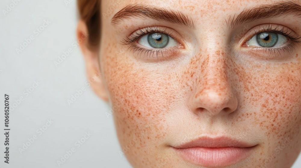 Face with visible hyperpigmentation spots and uneven skin tone ...
