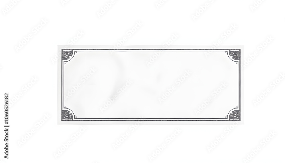 Blank white banknote mock up, isolated, side view, 3d rendering. Empty ...
