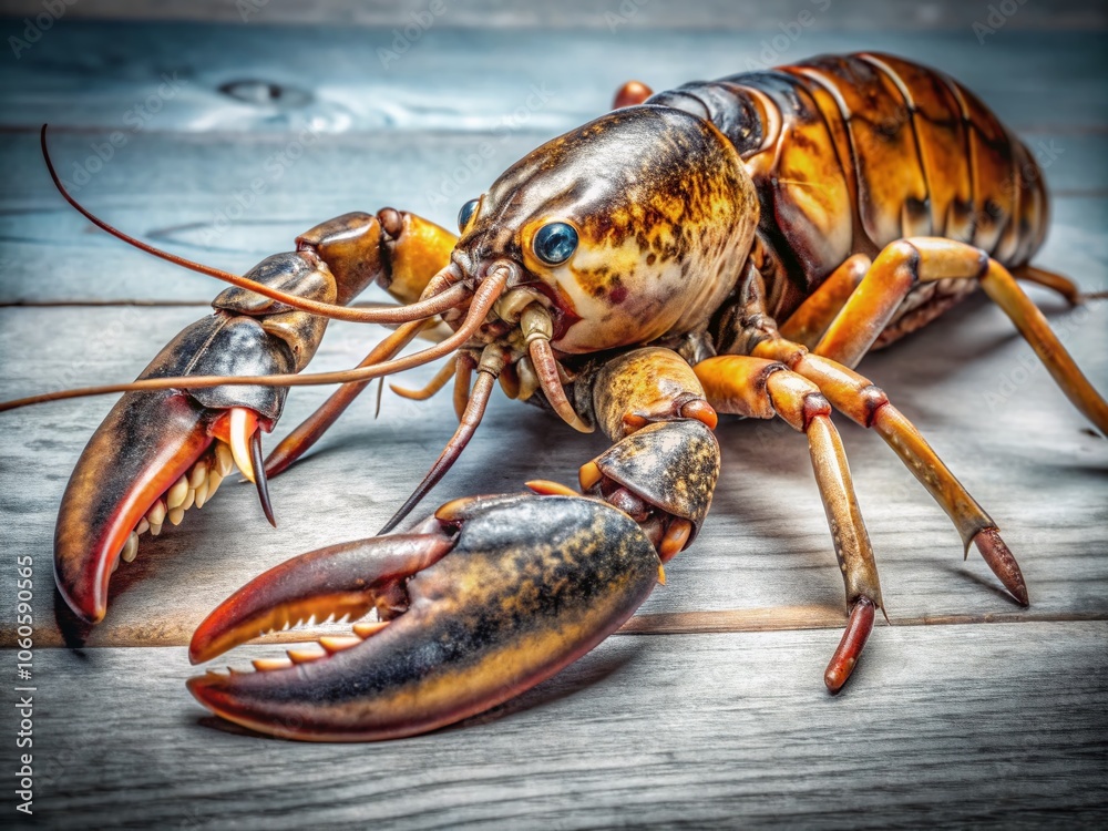 In-depth illustration of lobster anatomy designed for educational use ...