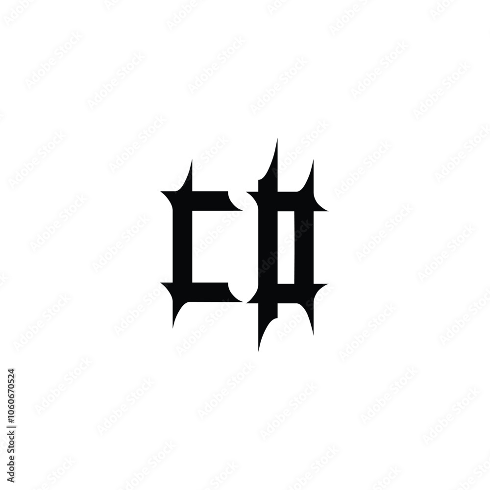 CD monogram logo design letter text name symbol monochrome logotype ...