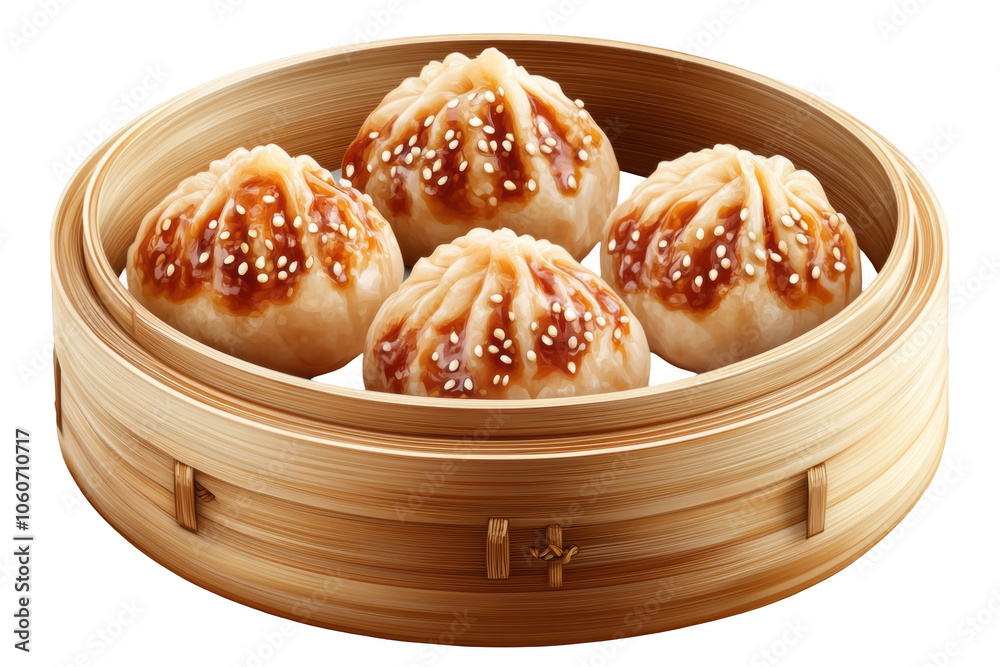 Char siu bao steamed BBQ pork buns, PNG isolated on transparent ...