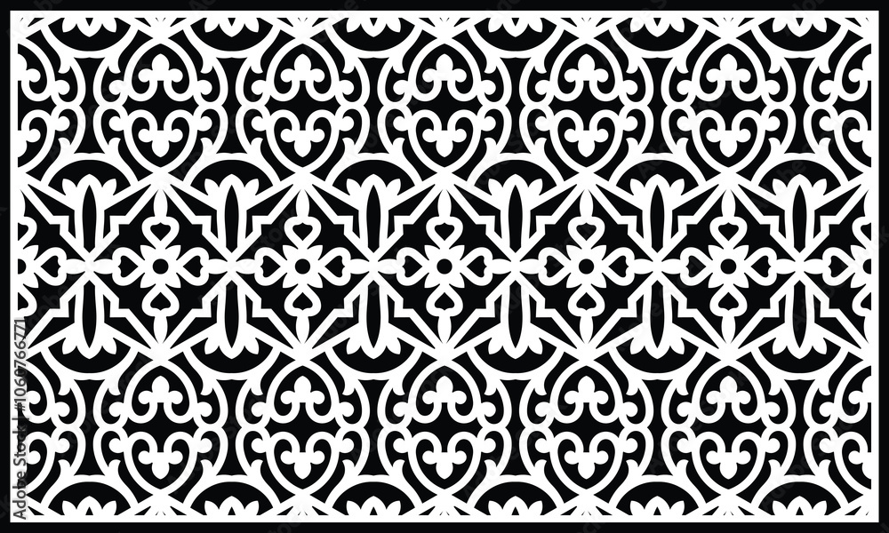 A geometric, traditional Islamic pattern design or 'arabesque' in ...
