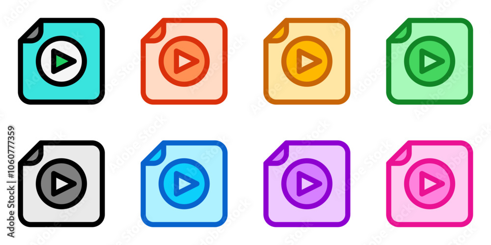 Editable vector media file icon. Part of a big icon set family. Perfect ...