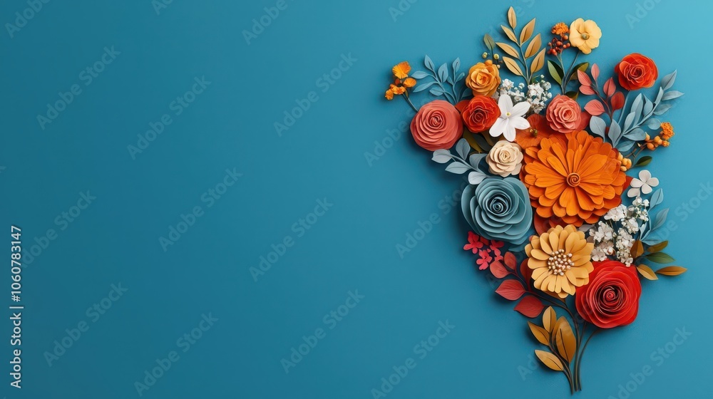 Abstract hormonal symbols blending with floral designs, highlighting ...