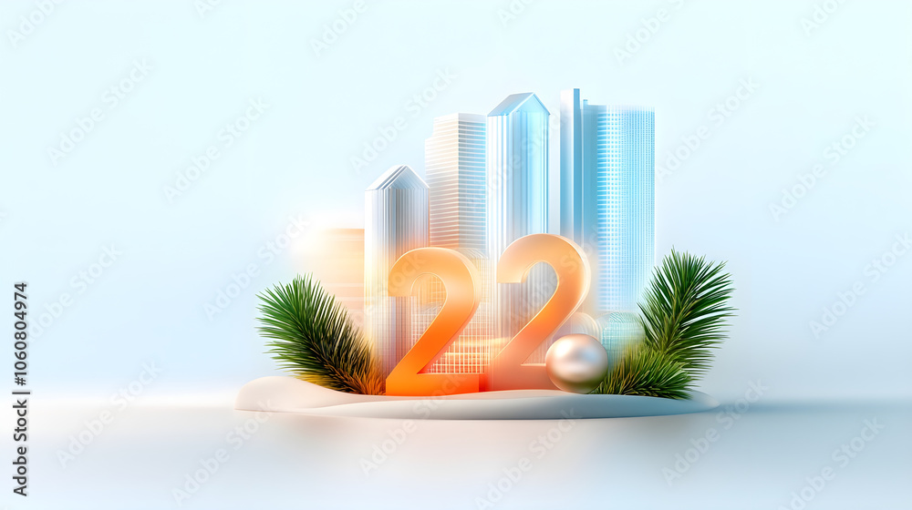 2025 New Year poster design. Classic retro poster design. An elegant ...