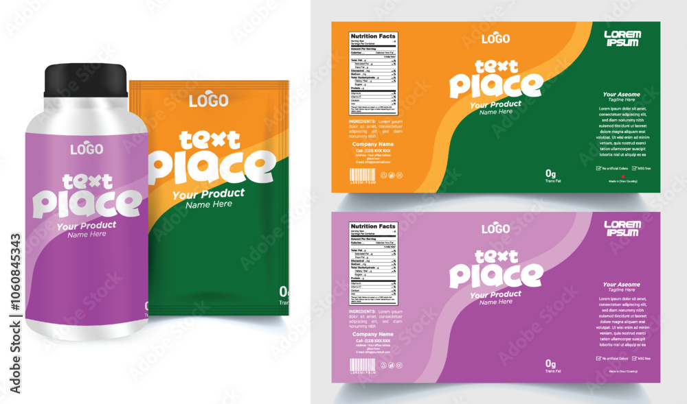 label design, soft drink bottle label design. Soda can vector. Energy ...