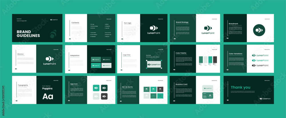 Professional Brand Guidelines Template, Brand Identity Presentation ...
