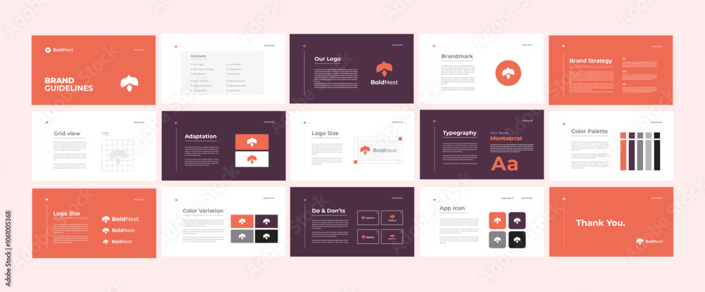 Professional Brand Guidelines Template, Brand Identity Presentation ...