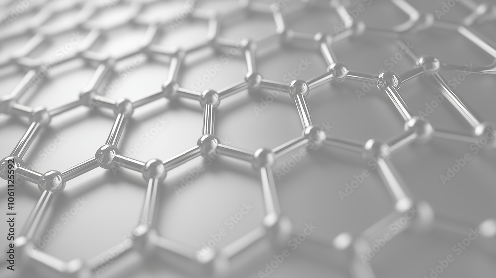 background with graphene molecular structure hexagonal lattice pattern ...