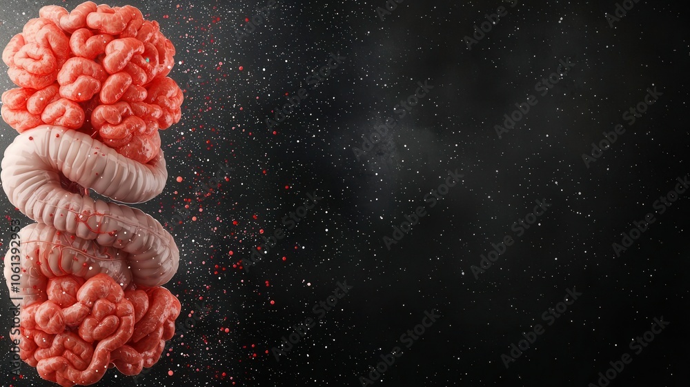 Visualization of the small and large intestines side by side, with ...