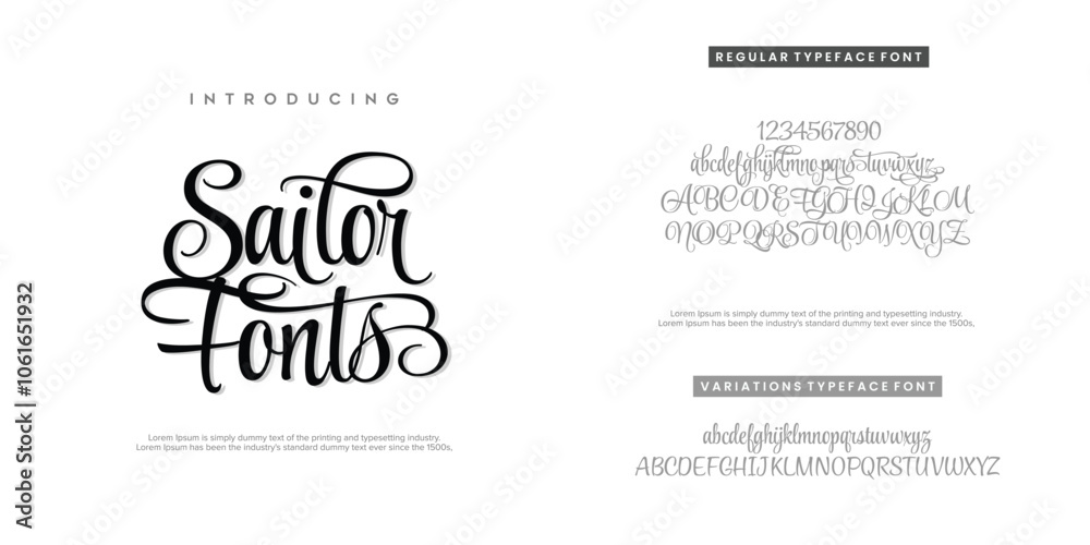 Sailor Fonts Abstract Fashion font alphabet. Minimal modern urban fonts ...