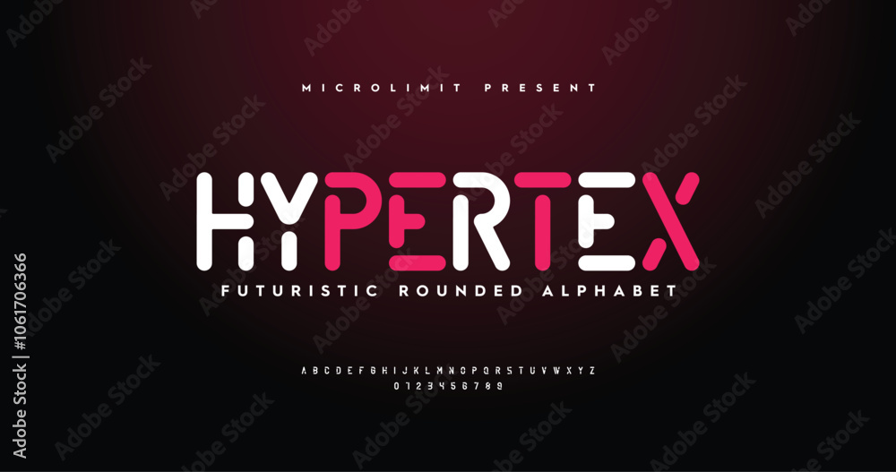 Hypertex: Futuristic rounded font with a tech-forward style. Ideal for ...