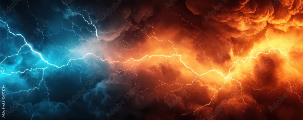 Lightning Density Map with Intensity Colors Brighter colors indicating ...