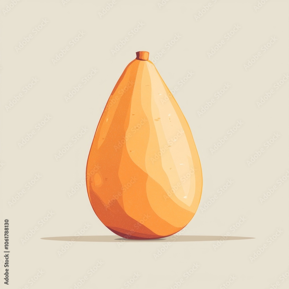 artwork features minimalist representation taro root depicted light ...