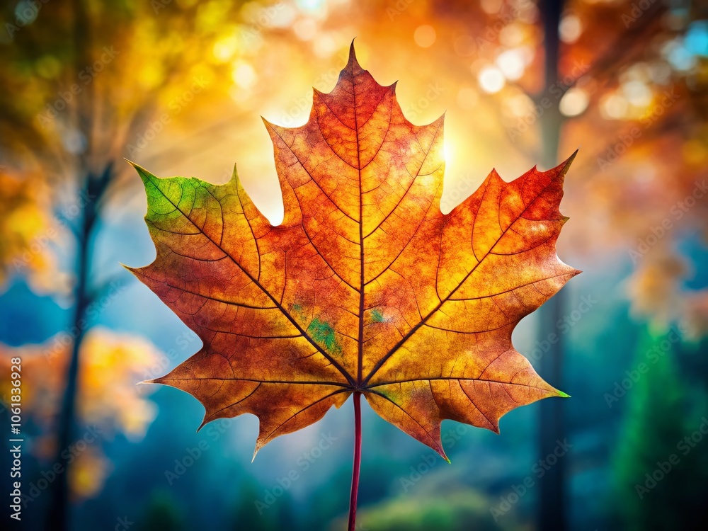 World Map on a Maple Leaf: A Symbol of Nature and Global Connection in ...