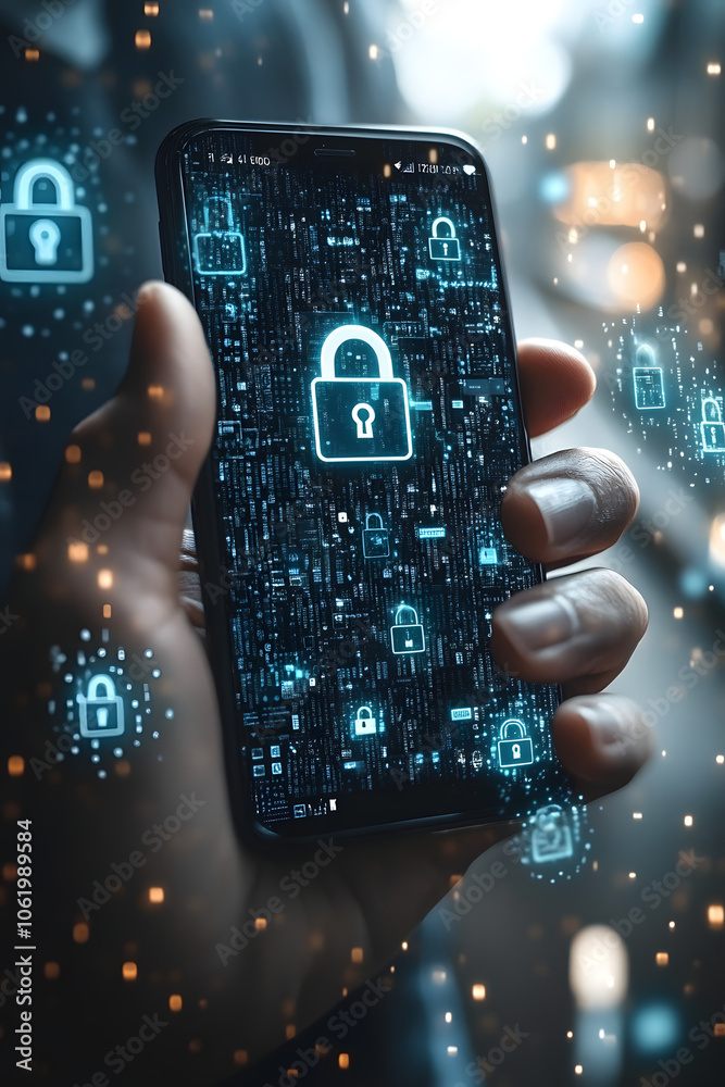 cybersecurity concept Global network security technology, business ...