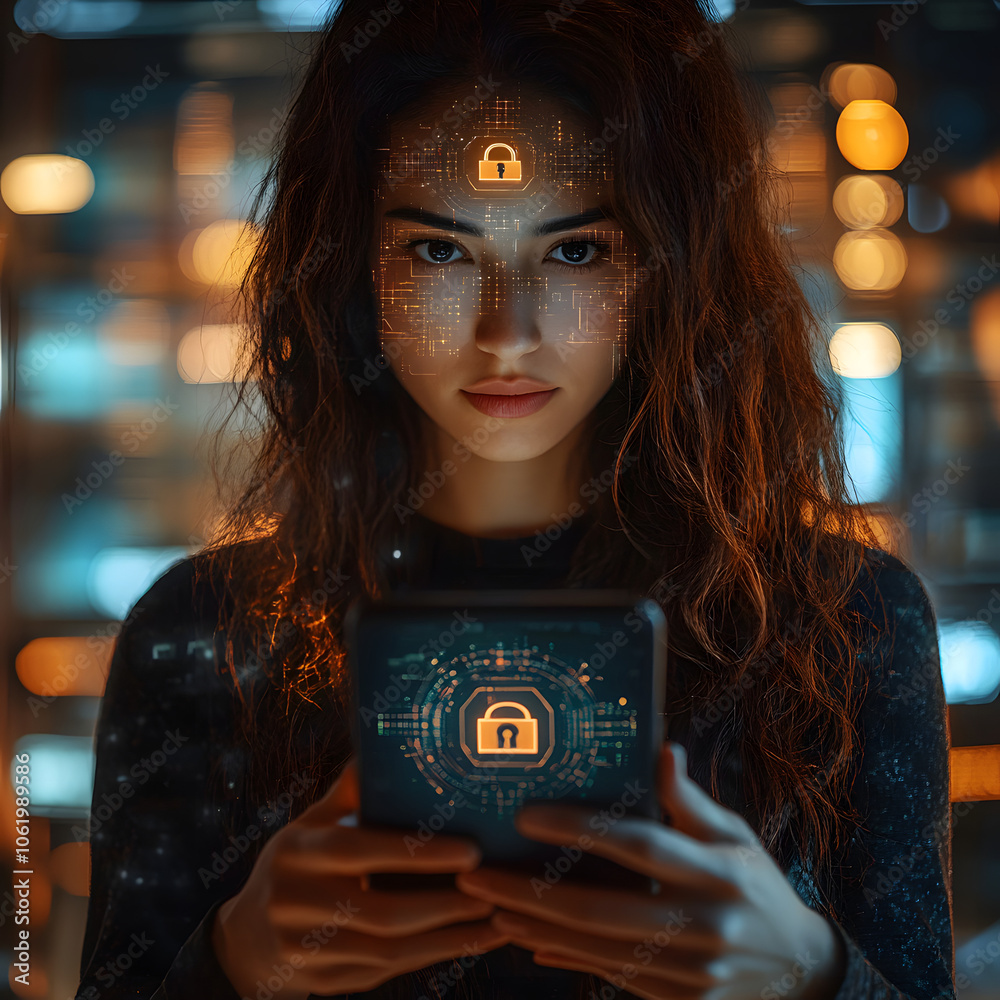 Cybersecurity Concept Global Network Security Technology Business