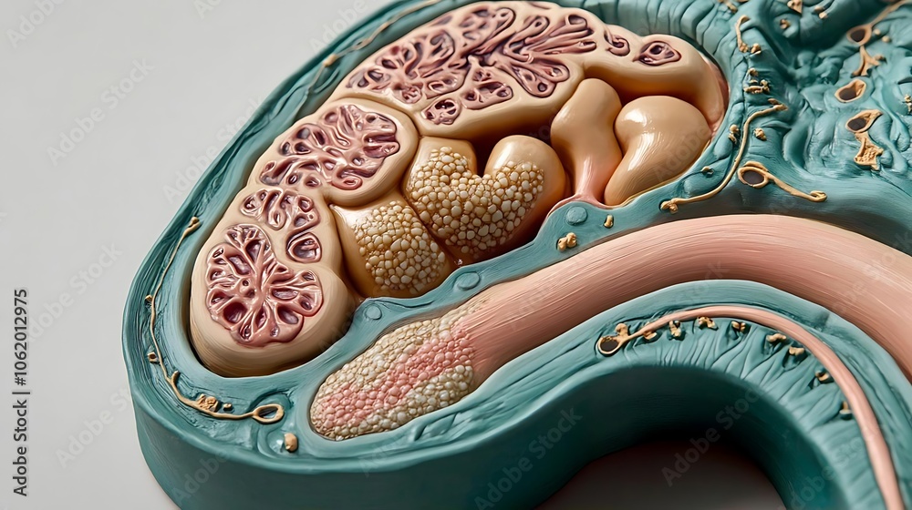 Human Anatomy Model Cross Section of Testicle Male Reproductive System ...