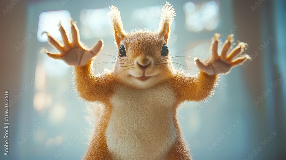 Squirrel Dance Animation, a lively 3D rendering of a squirrel in motion ...