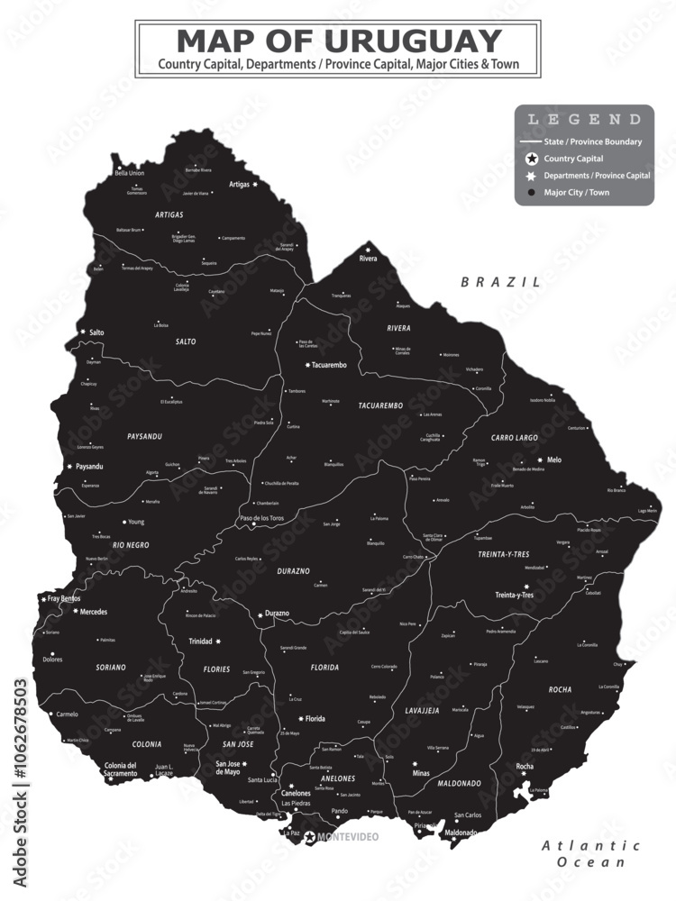 American Countries Geography Political map. Political map of country ...