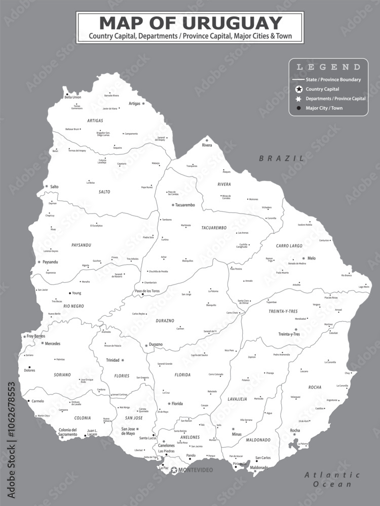 American Countries Geography Political map. Political map of country ...