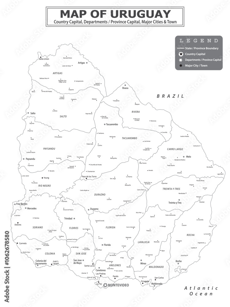 American Countries Geography Political map. Political map of country ...