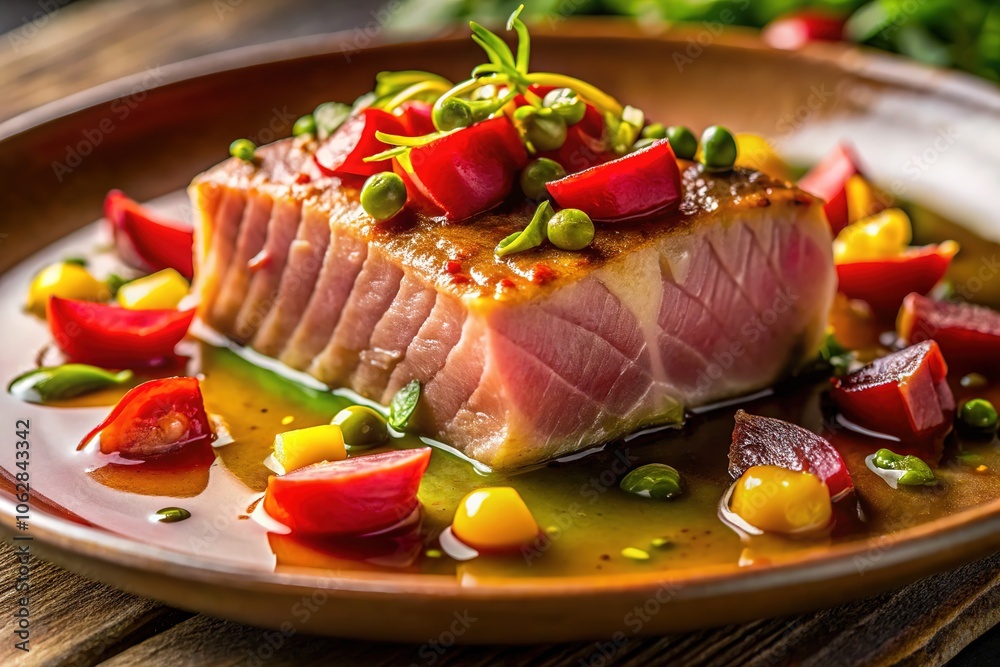 Ventresca de Atun en Escabeche: Spanish tapas captured in low light, a ...