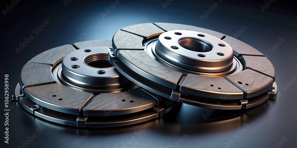 High-Resolution Drone Photography of Brake Pads Icon with Detailed ...