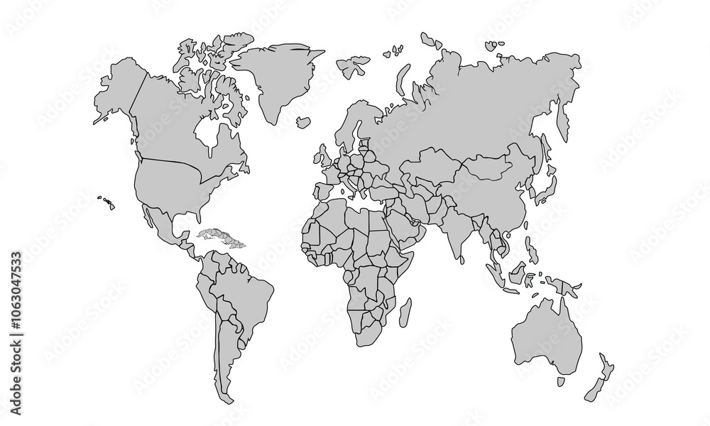 World map isolated on white background for website layouts,background ...