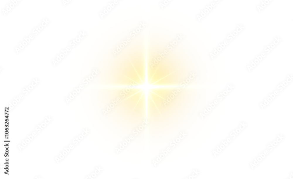 Png yellow light effect reflections, neon illumination in yellow colors ...