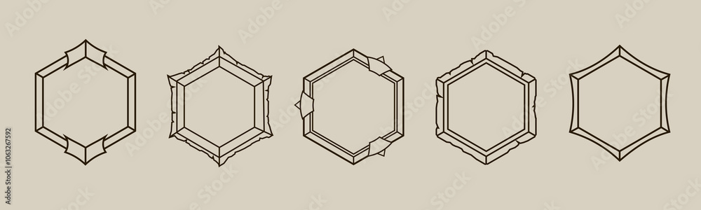 Hexagonal shape with sacred geometry, featuring spiritual symbols and ...