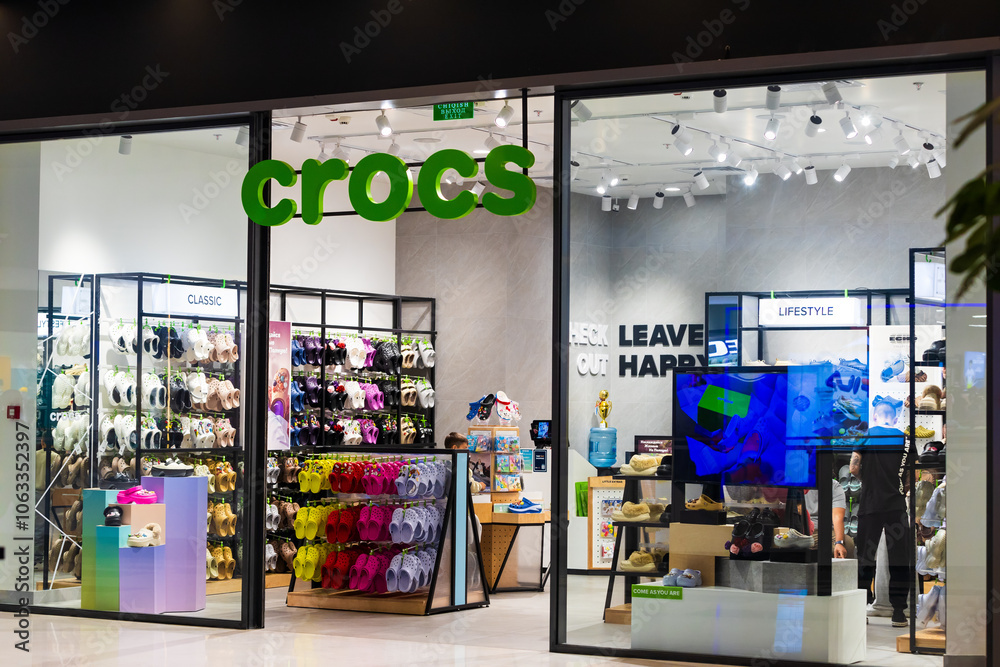 Tashkent, Uzbekistan - 27 September 2024: Crocs store in Tashkent City ...