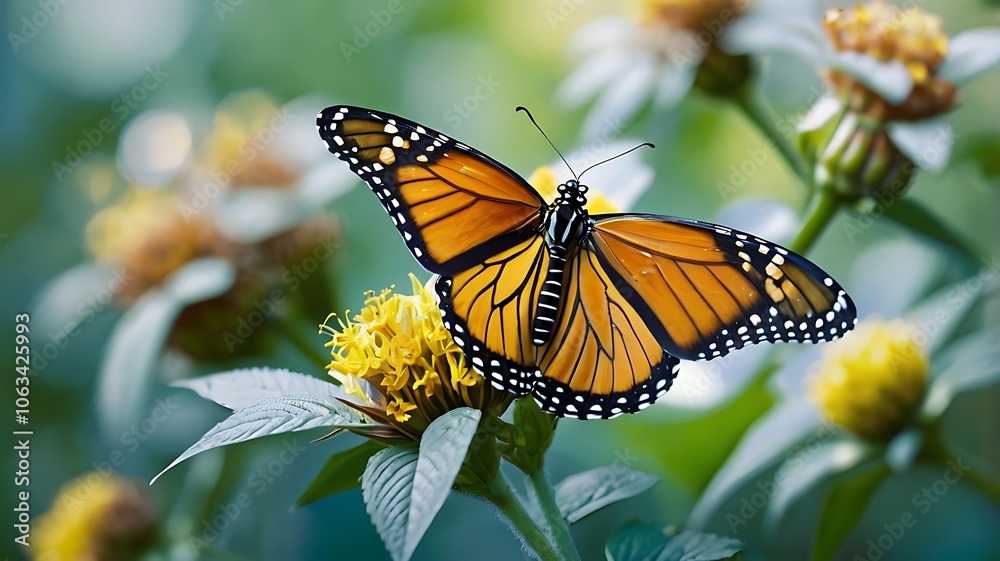 Monarch butterfly in nature Stock Photo | Adobe Stock