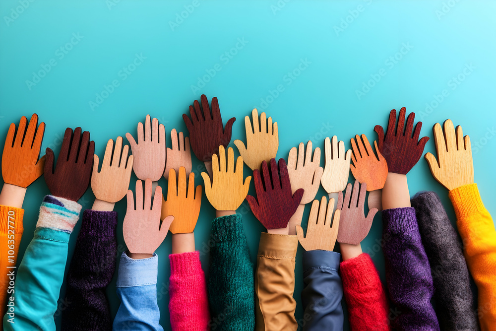 Diverse Hands Reaching Up Together, diversity, inclusion, unity ...