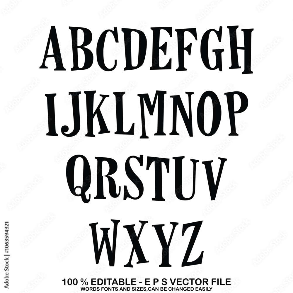 black and white hand lettering alphabet design, handwritten brush ...