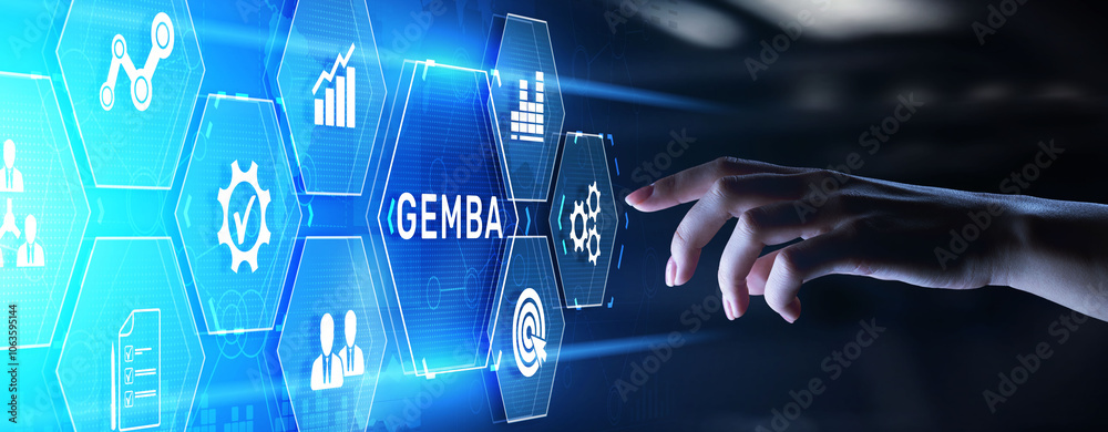 Gemba Walks for Continuous Improvement in Lean Management. Stock Photo ...