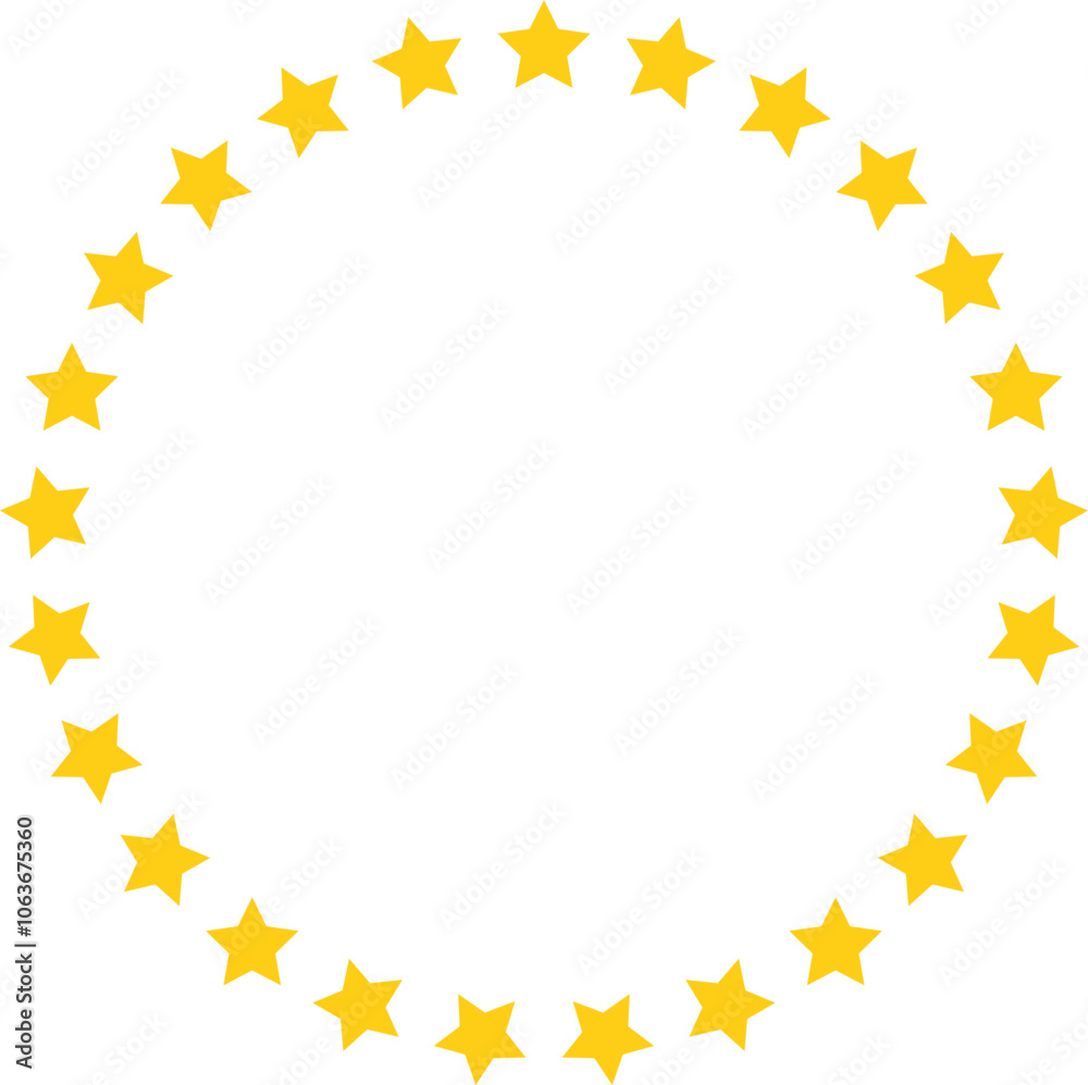 Stars in circle. stars circle pattern stencil. Clipart image isolated ...