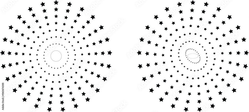 Stars in circle. stars circle pattern stencil. Clipart image isolated ...